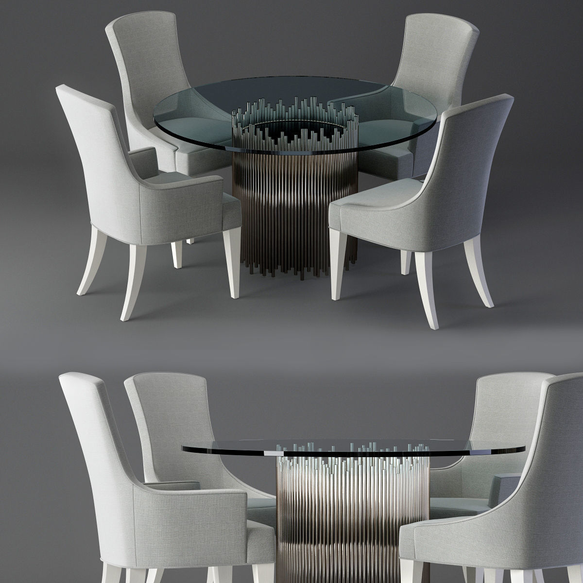 Bernhardt Calista Dining Set 1 3D model | CGTrader