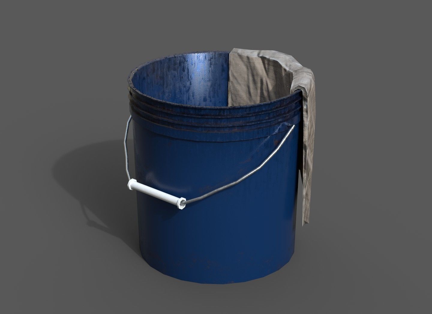 3D model Bucket with rag VR / AR / low-poly | CGTrader