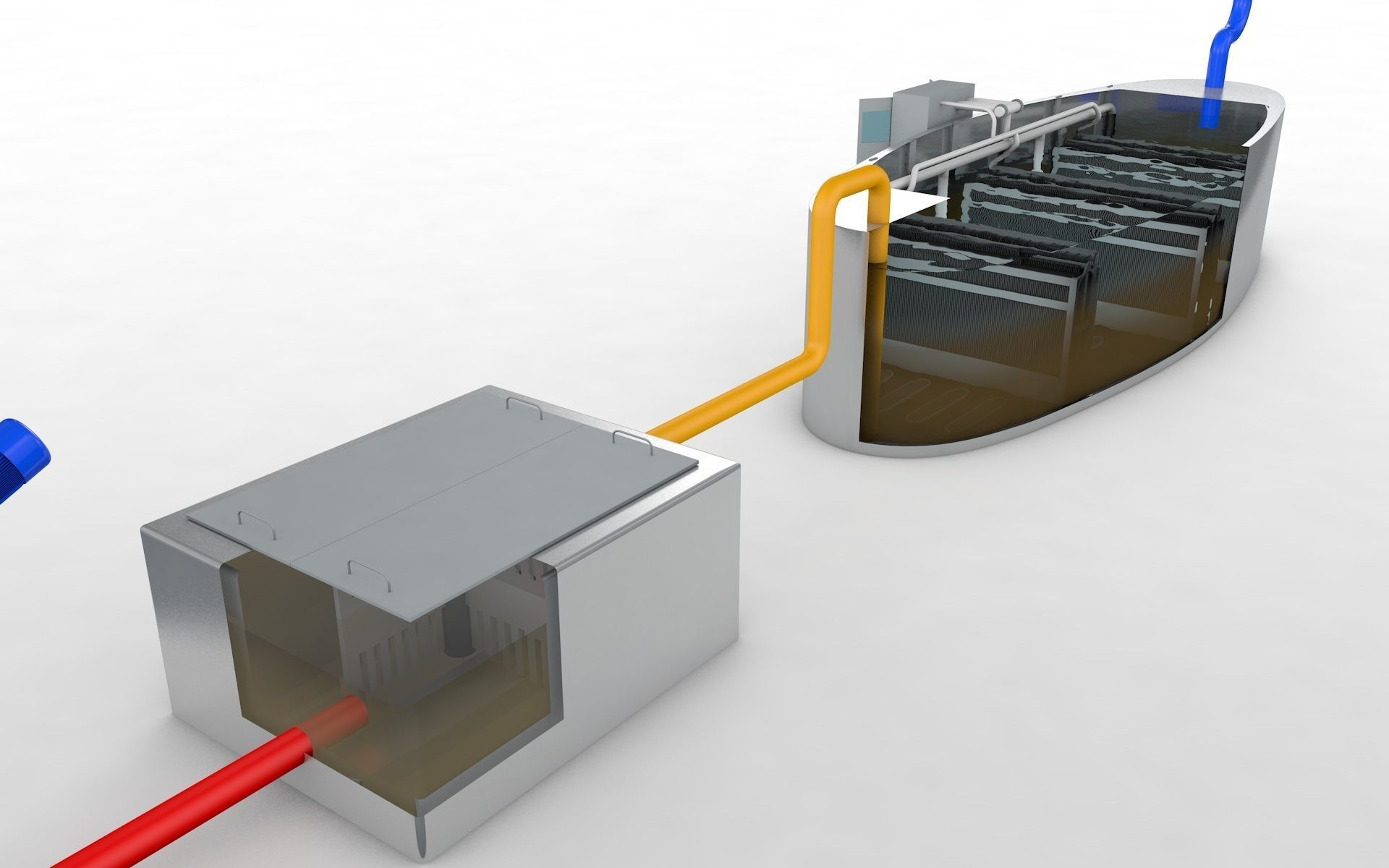 Waste Water System 3D model | CGTrader