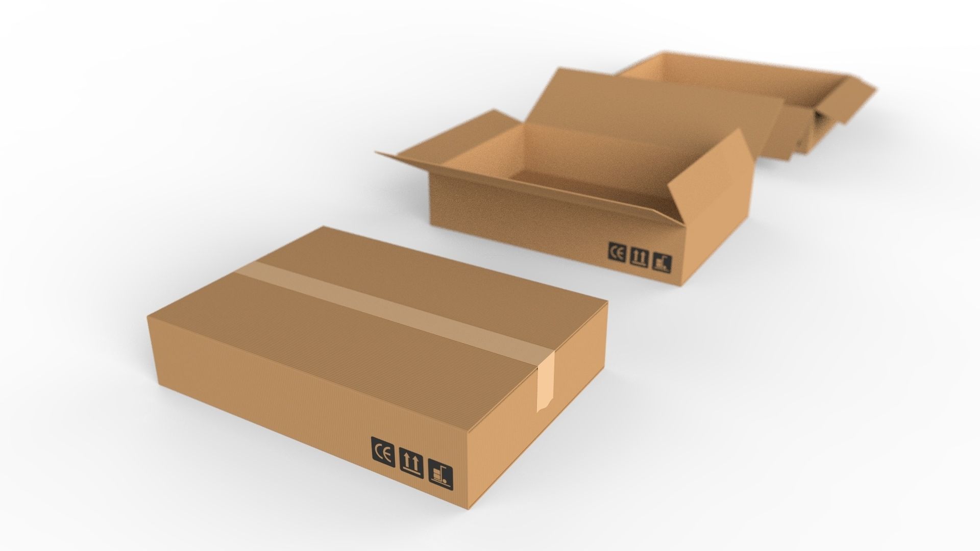 Cardboard boxes Collection 3D model | CGTrader