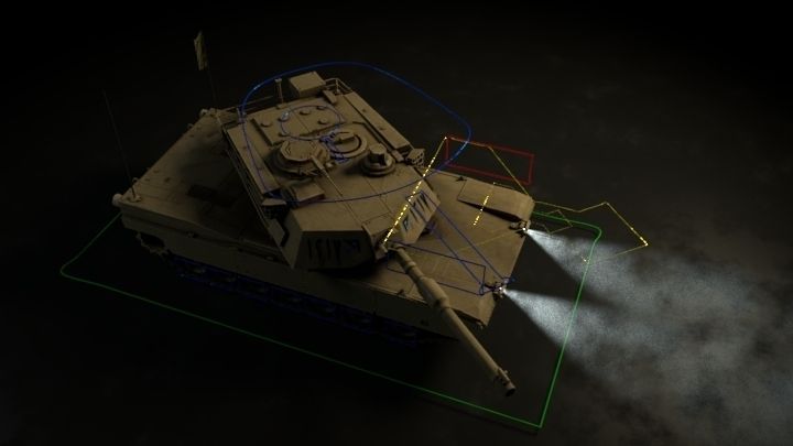3D model M1 Abrams Tank Rigged VR / AR / low-poly rigged | CGTrader