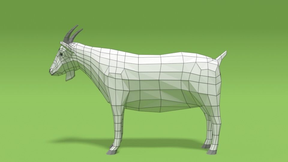 3D model Low Poly Cartoon Goat VR / AR / low-poly | CGTrader