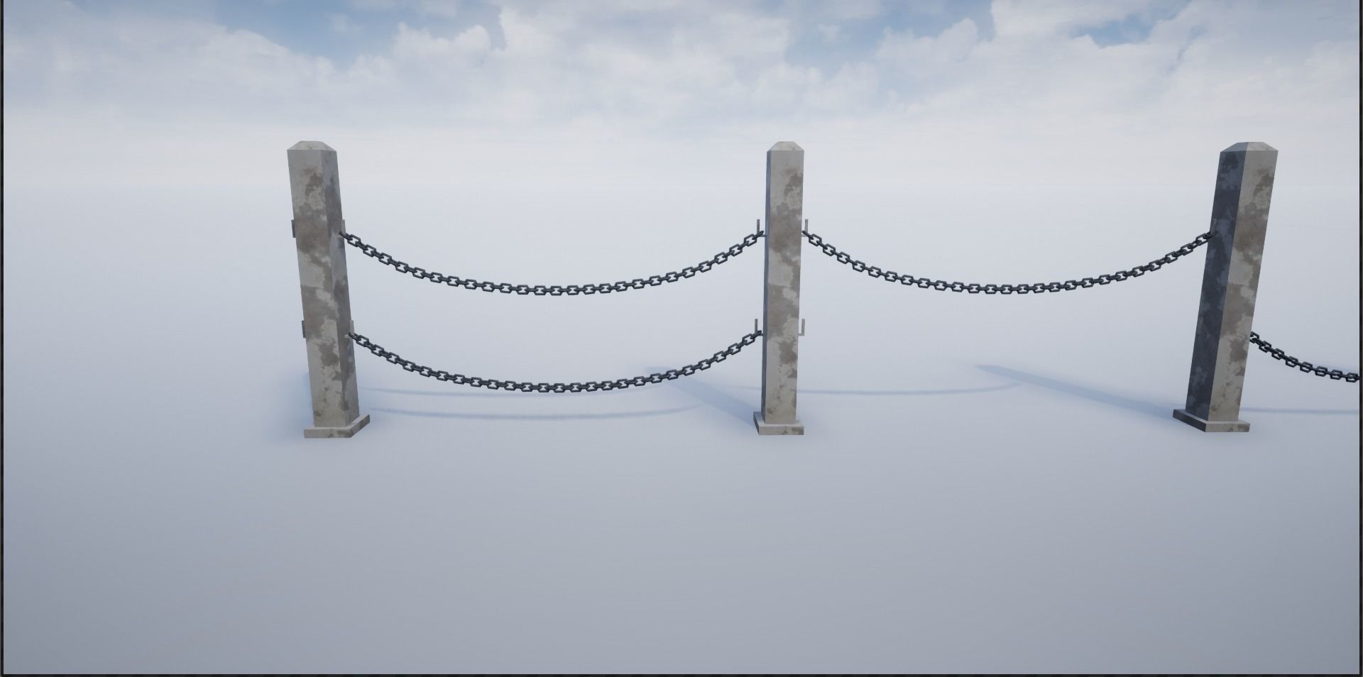 3D model Modular Chained Poles VR / AR / low-poly | CGTrader