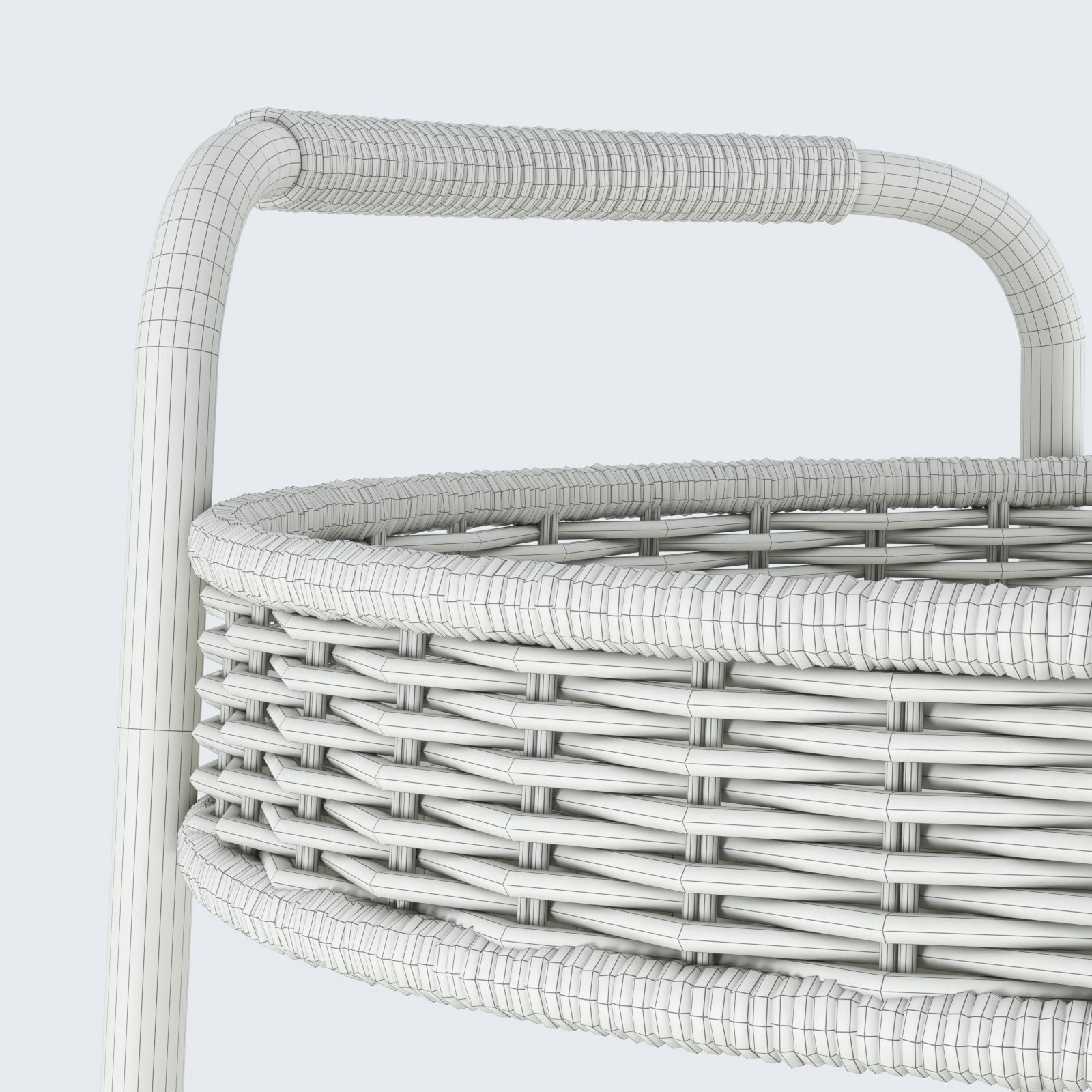 LUBBAN Serving cart with storage rattan anthracite by 3D model | CGTrader