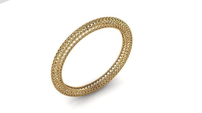BANGLE gold plated 3D model 3D printable | CGTrader