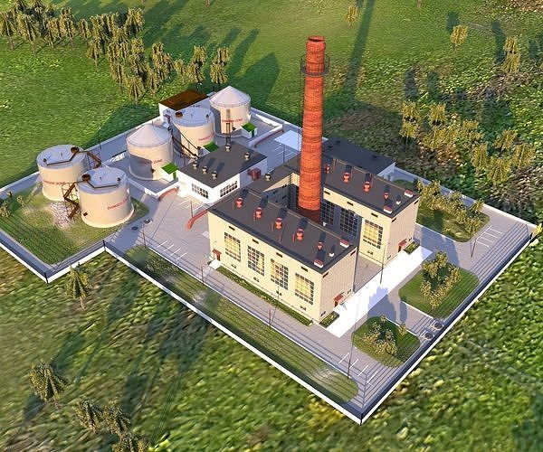 Heating plant 3D model | CGTrader