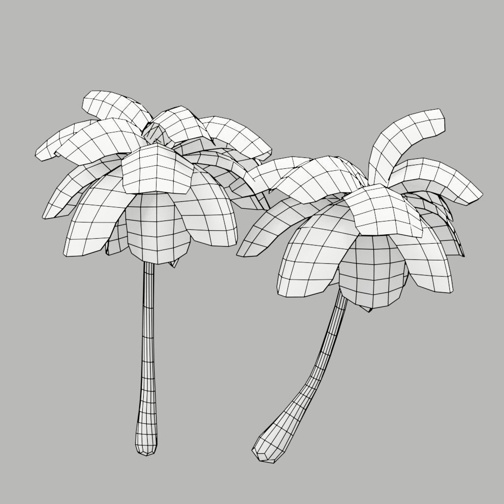 3D model Coconut Tree LOD G11 VR / AR / low-poly | CGTrader