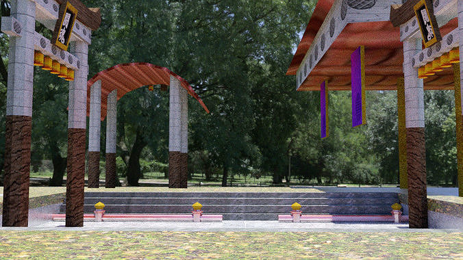 3D model Chinese Fighting Arena VR / AR / low-poly | CGTrader