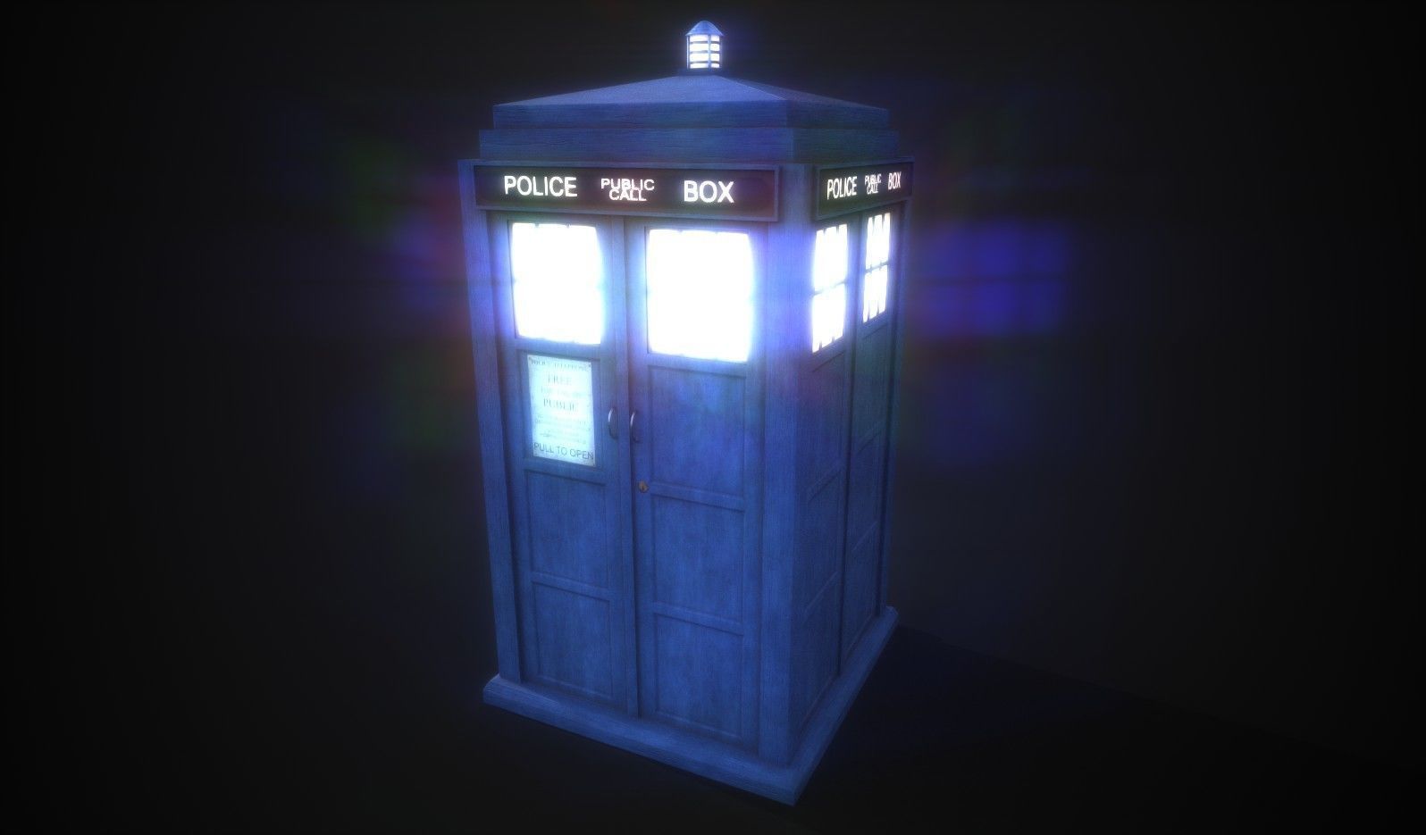3d Model 10th Doctors Tardis Vr Ar Low Poly Cgtrader