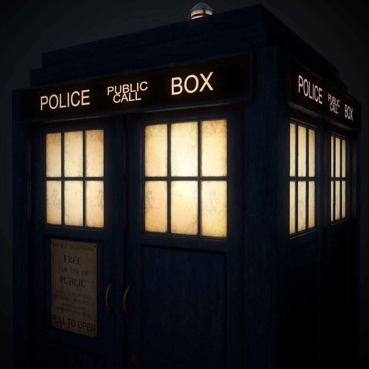 3D model 10th Doctors TARDIS VR / AR / low-poly | CGTrader