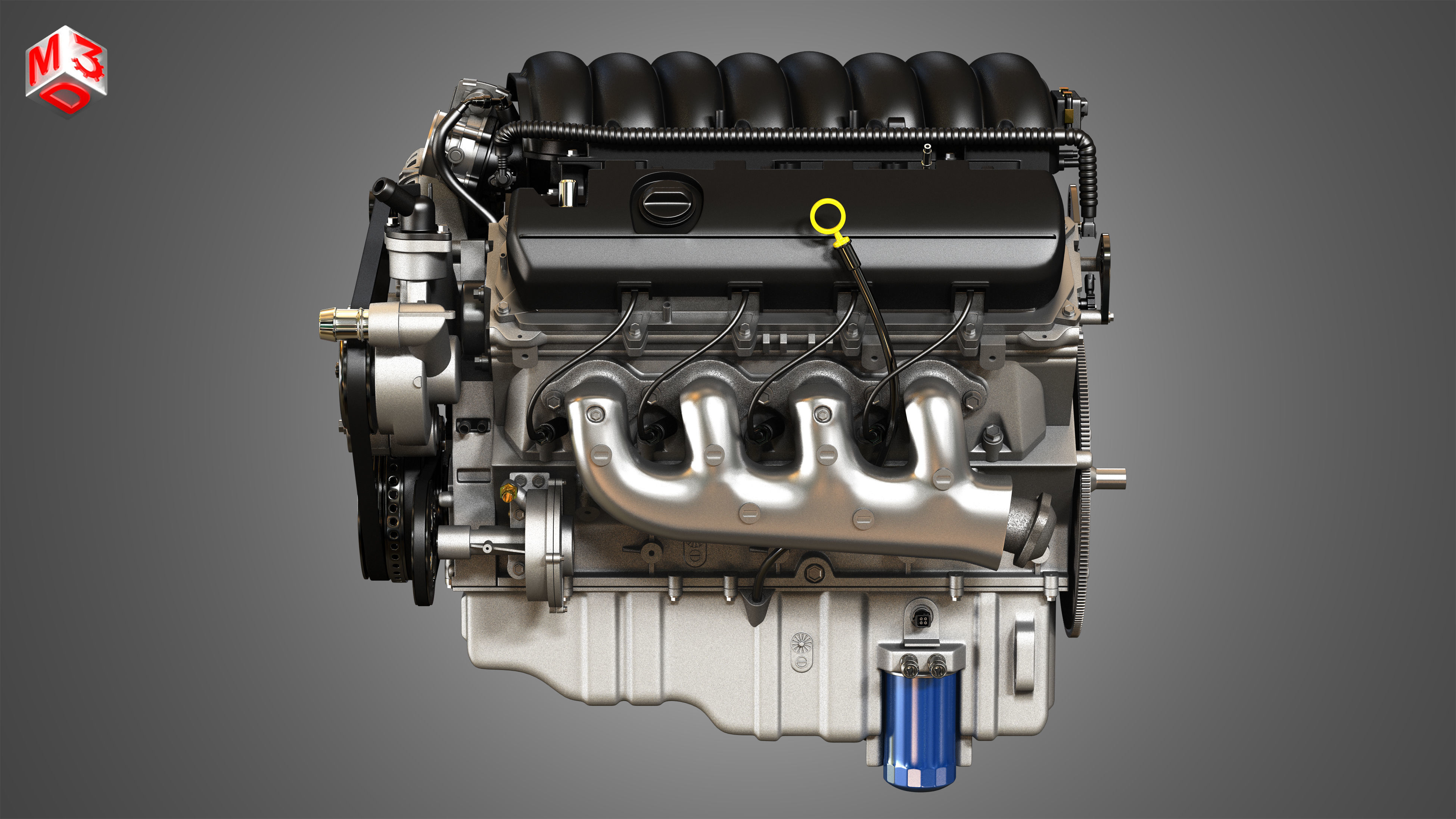 1500 Silverado Engine - V8 Pickup Truck Engine 3D model | CGTrader