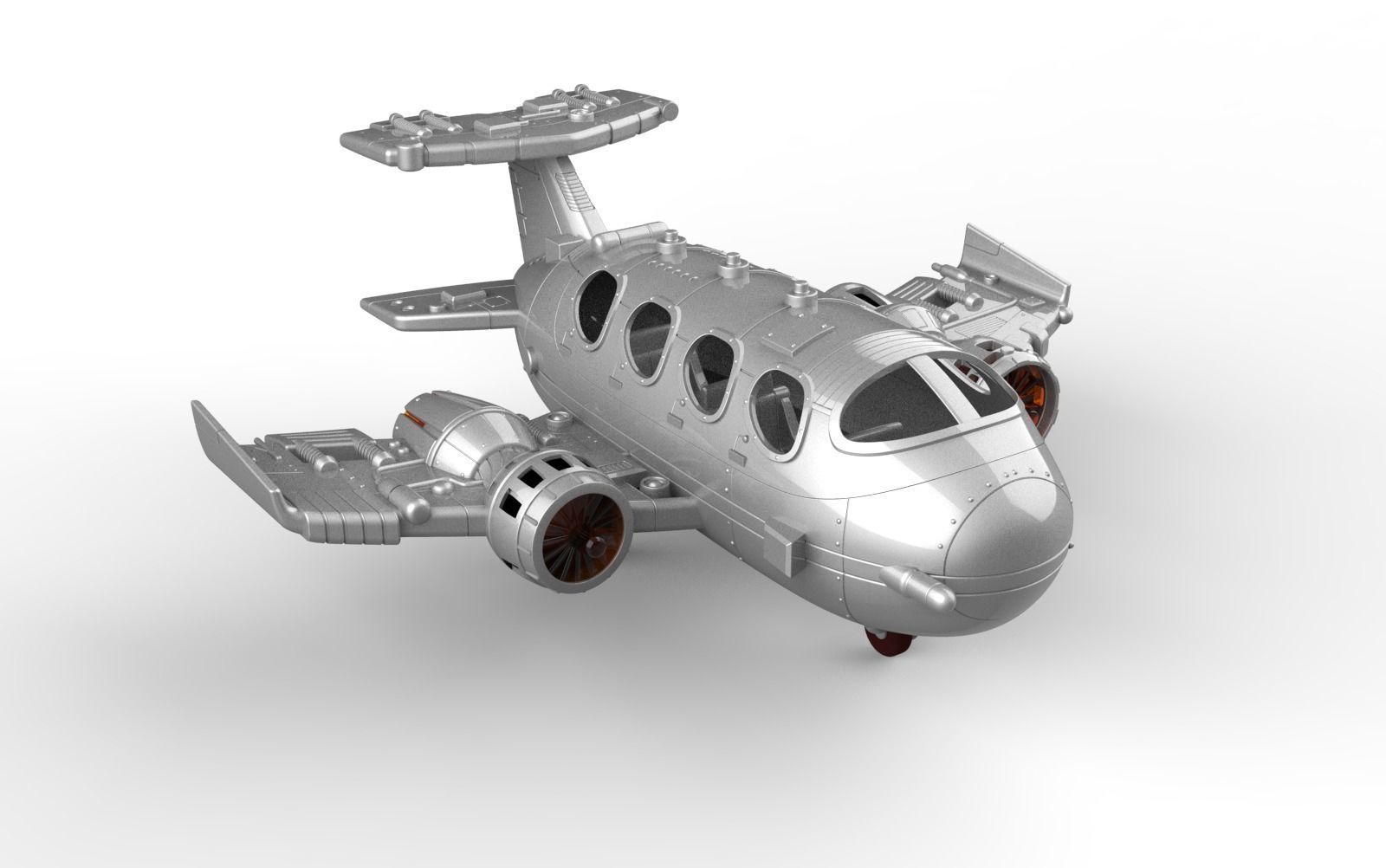 futuristic Plane 3D model | CGTrader