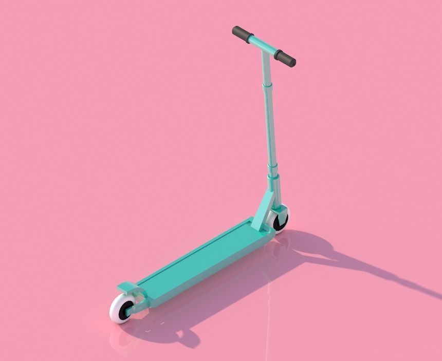 3D model Scooter 3d low-poly model VR / AR / low-poly | CGTrader