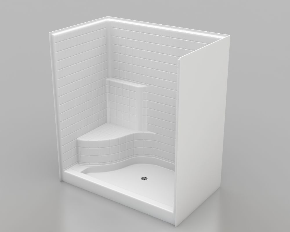 Fibercare ES 60-36WS Shower Cabin 3D model | CGTrader