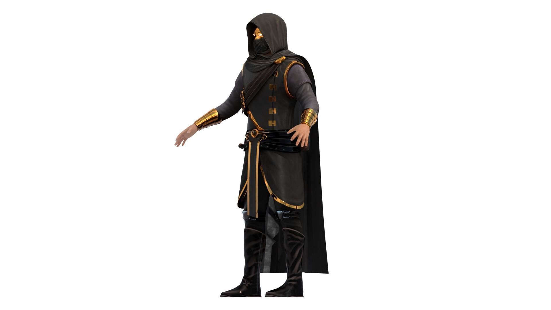 3D model Assassin character VR / AR / low-poly rigged animated | CGTrader