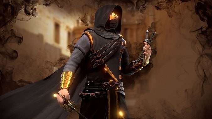 3D model Assassin character VR / AR / low-poly rigged animated | CGTrader