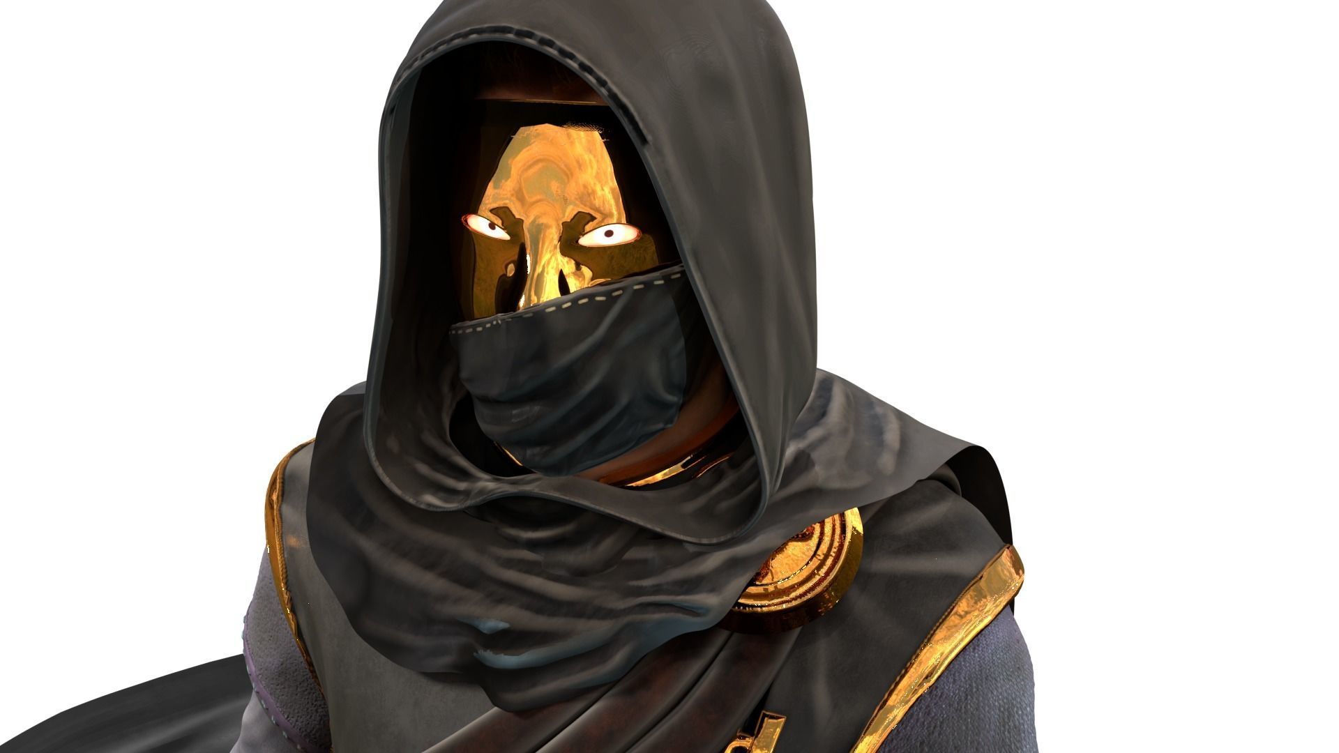 3D model Assassin character VR / AR / low-poly rigged animated | CGTrader