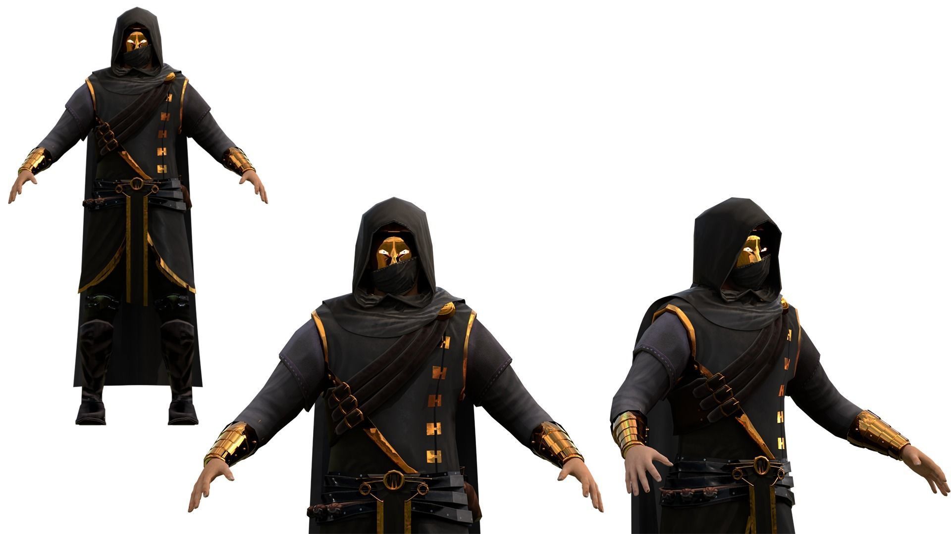 3D model Assassin character VR / AR / low-poly rigged animated | CGTrader