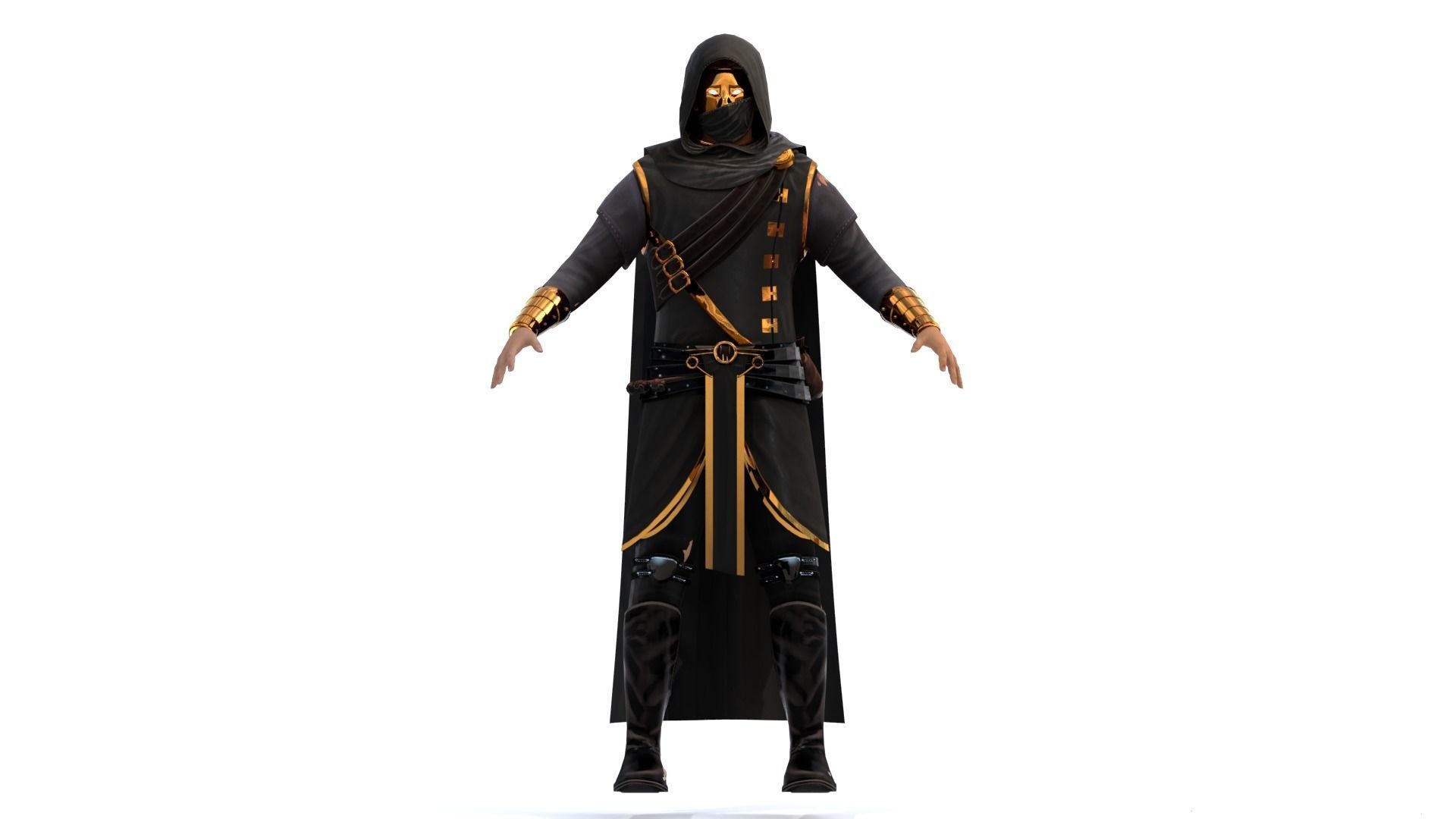 3D model Assassin character VR / AR / low-poly rigged animated | CGTrader