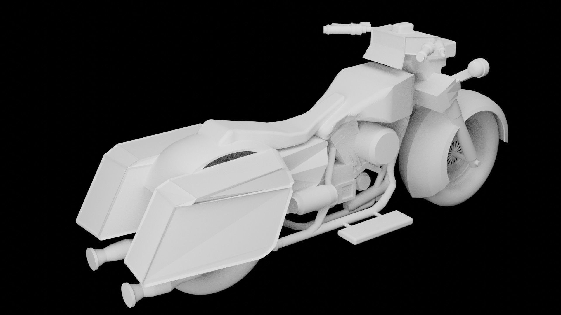 Simple Motorcycle free 3D model | CGTrader