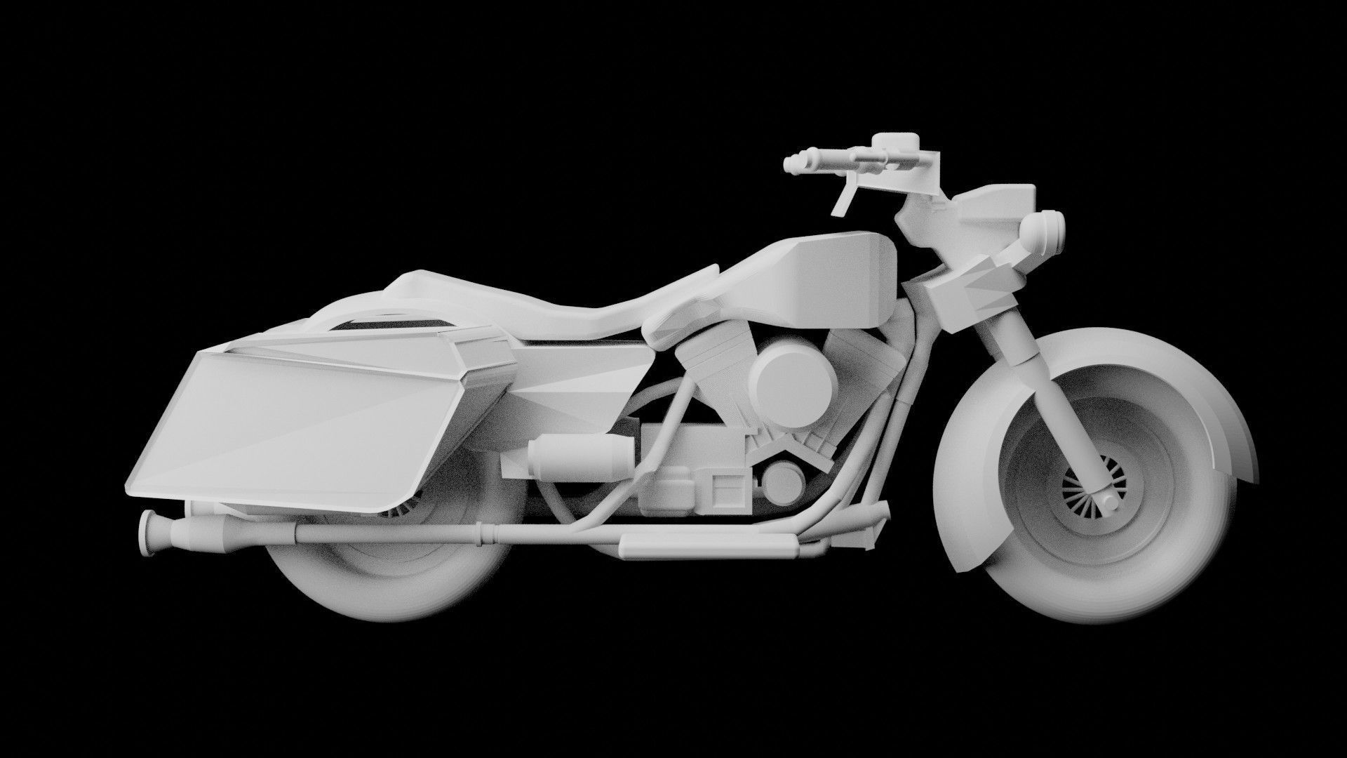 Simple Motorcycle free 3D model | CGTrader
