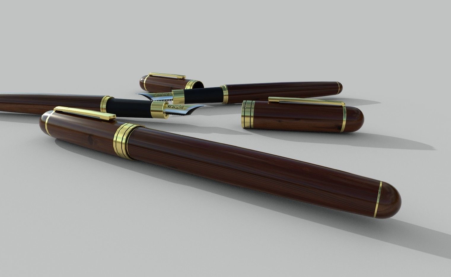 3D model fountain pen VR / AR / low-poly | CGTrader
