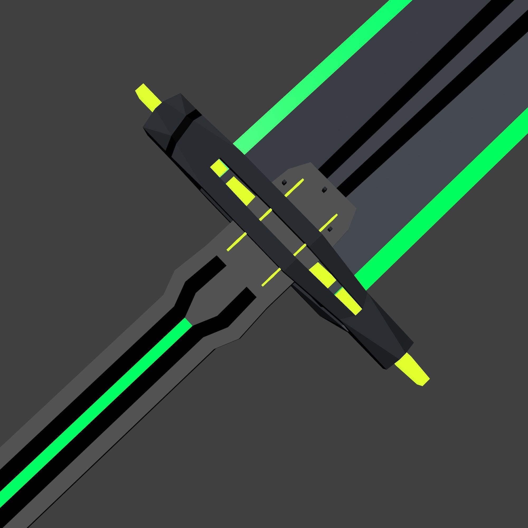 neon sword green free VR / AR / low-poly 3D model | CGTrader
