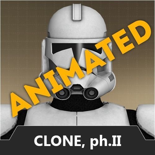 3D model Animated clone trooper phase II VR / AR / low-poly | CGTrader