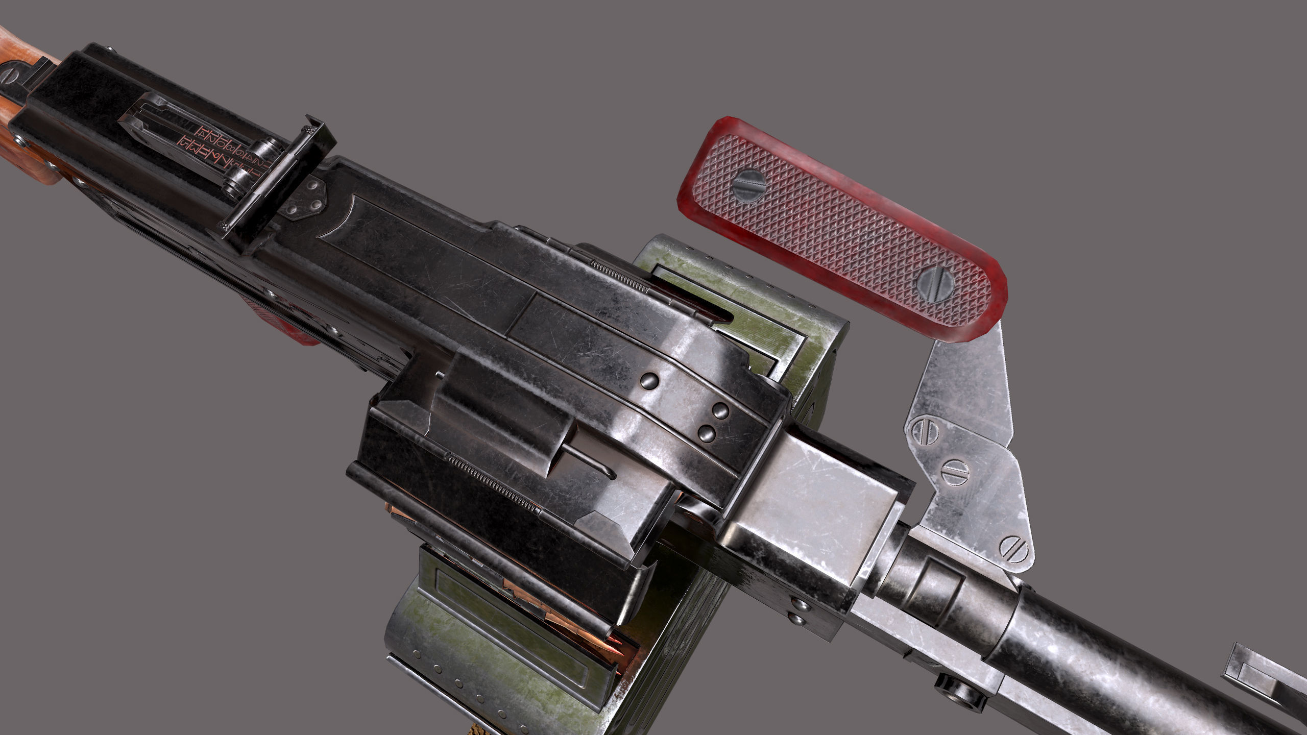 3D model PKM Machine Gun VR / AR / low-poly | CGTrader