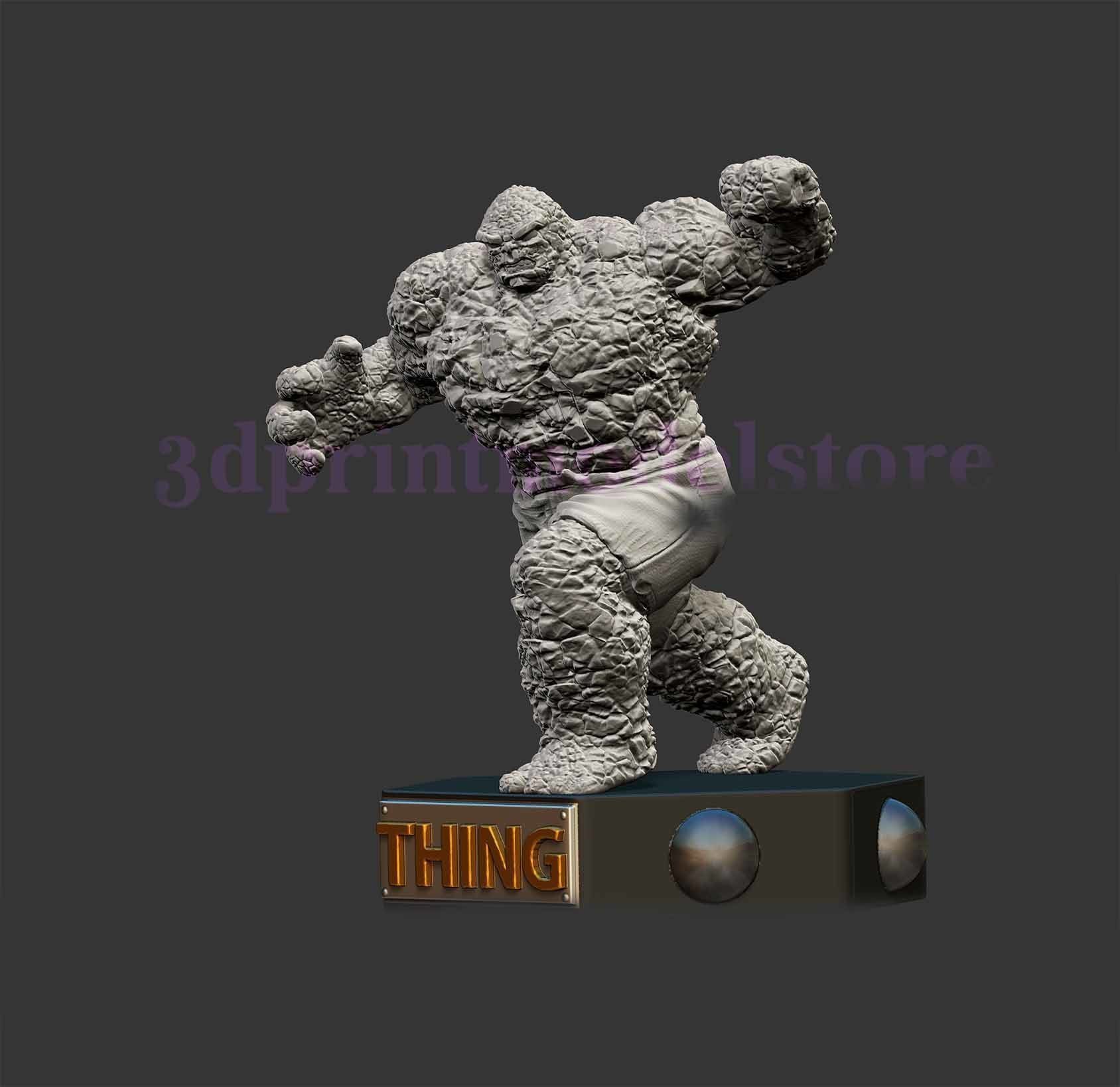 The Thing Marvel - Fantastic Four Statue Marvel Comic STL File 3D model ...