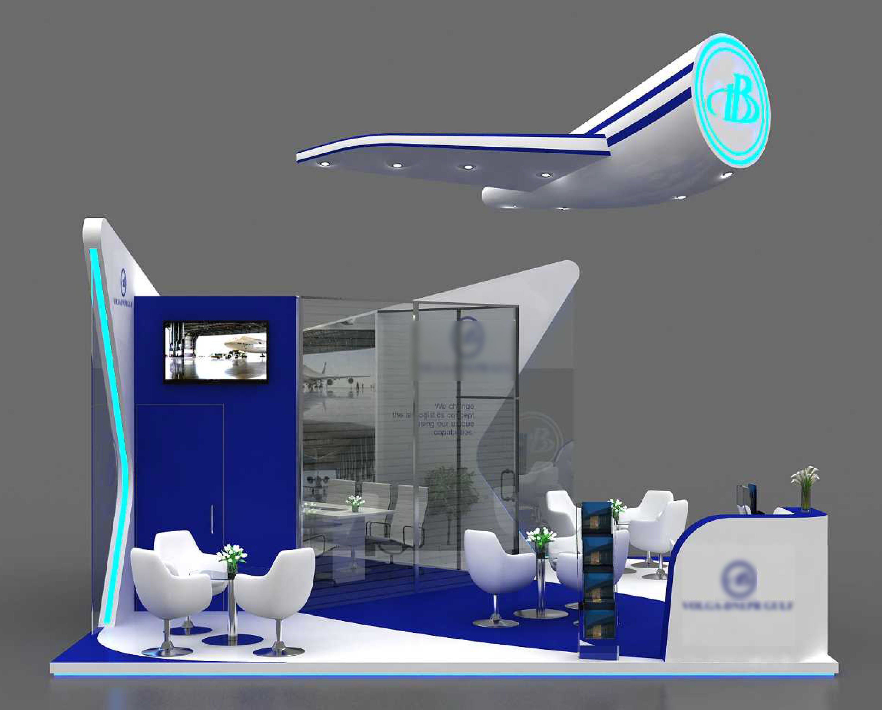 Aviation Exhibition Stand 3D model | CGTrader