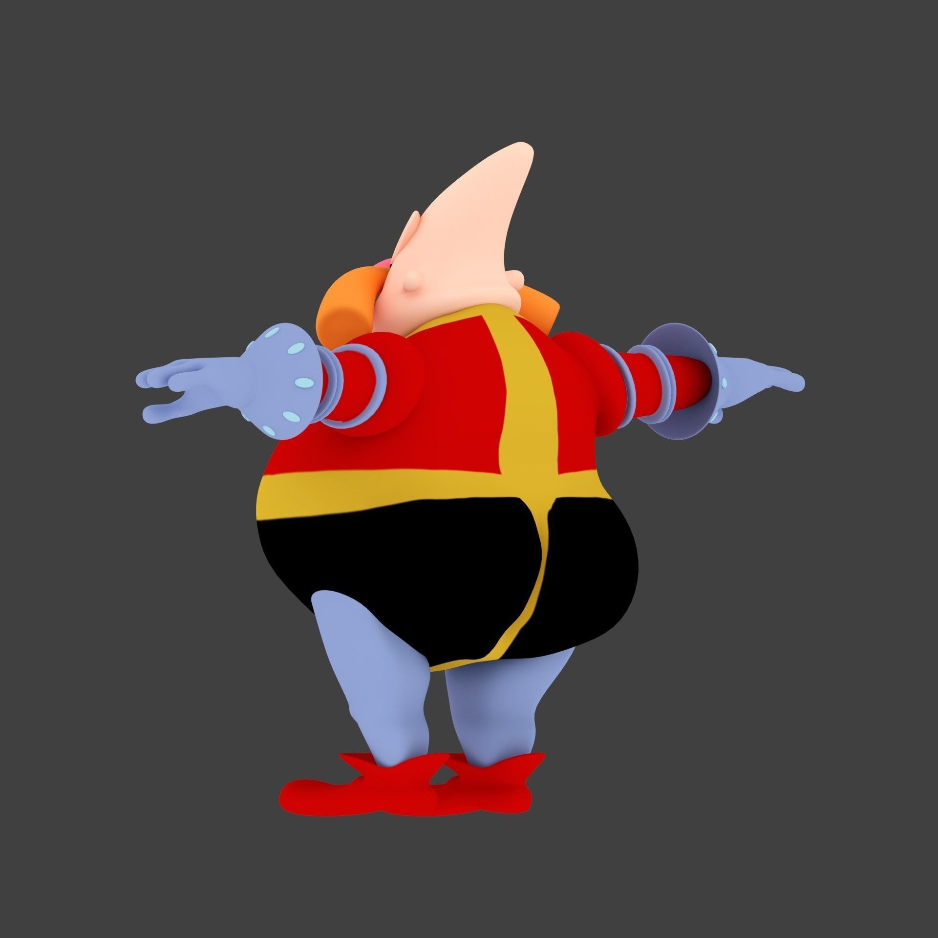 Robotnik cartoon character 3D model rigged | CGTrader