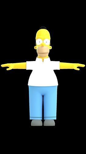 Homer Simpson 3D model rigged | CGTrader