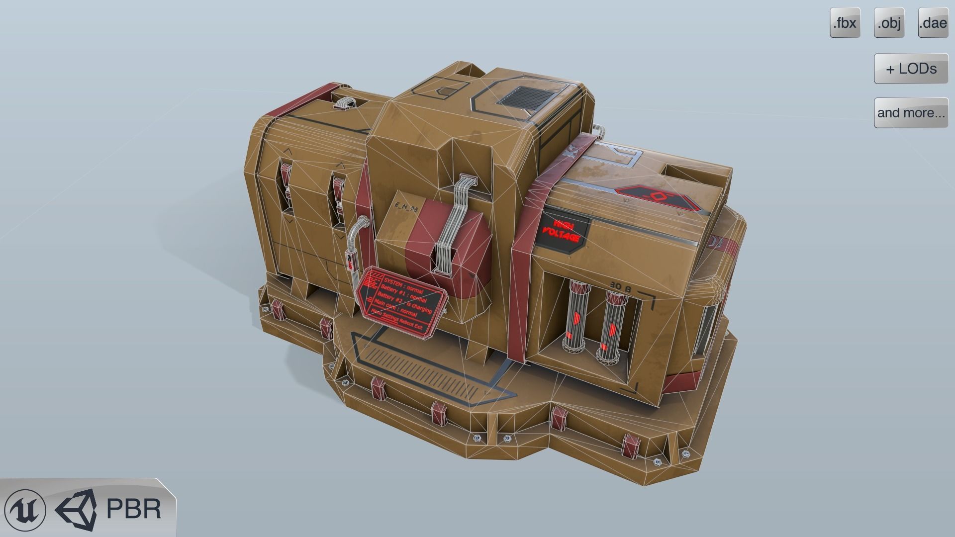 3D model Sci-fi energy nodes VR / AR / low-poly | CGTrader