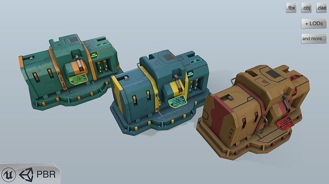 3D model Sci-fi energy nodes VR / AR / low-poly | CGTrader