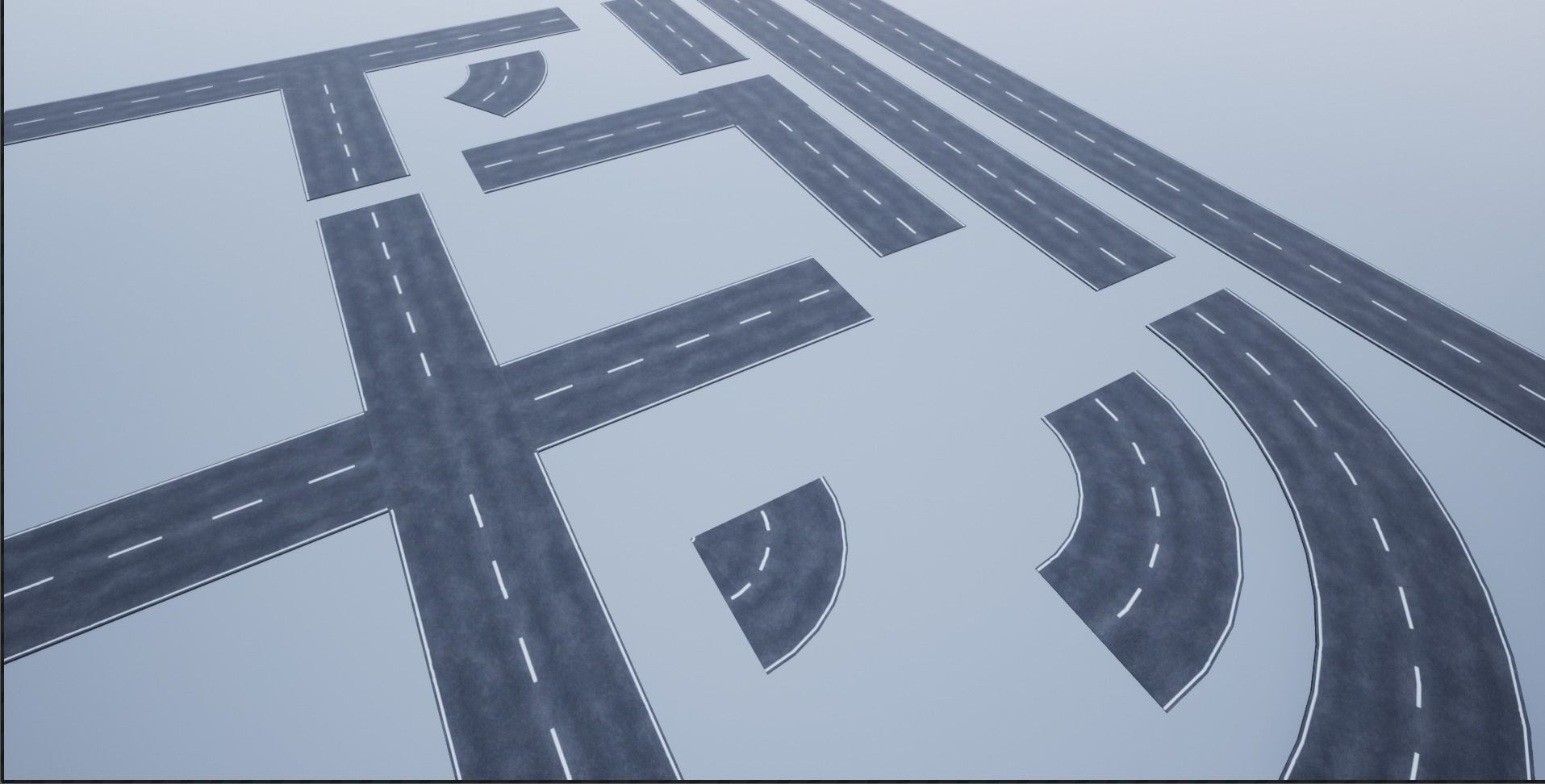 3D model Modular Road Pack PBR VR / AR / low-poly | CGTrader