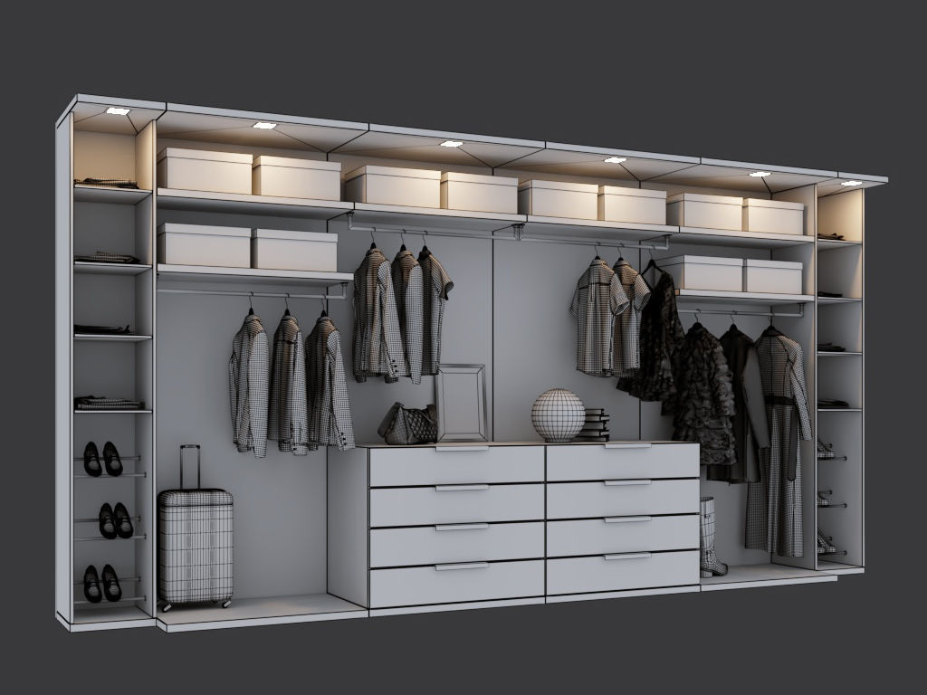 Womens wardrobe 3D model | CGTrader