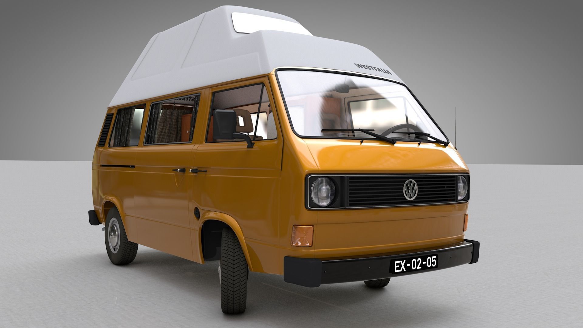 VOLKSWAGEN T3 T25 TRANSPORTER CAMPING WESTFALIA JOKER - 1980 3D model ...