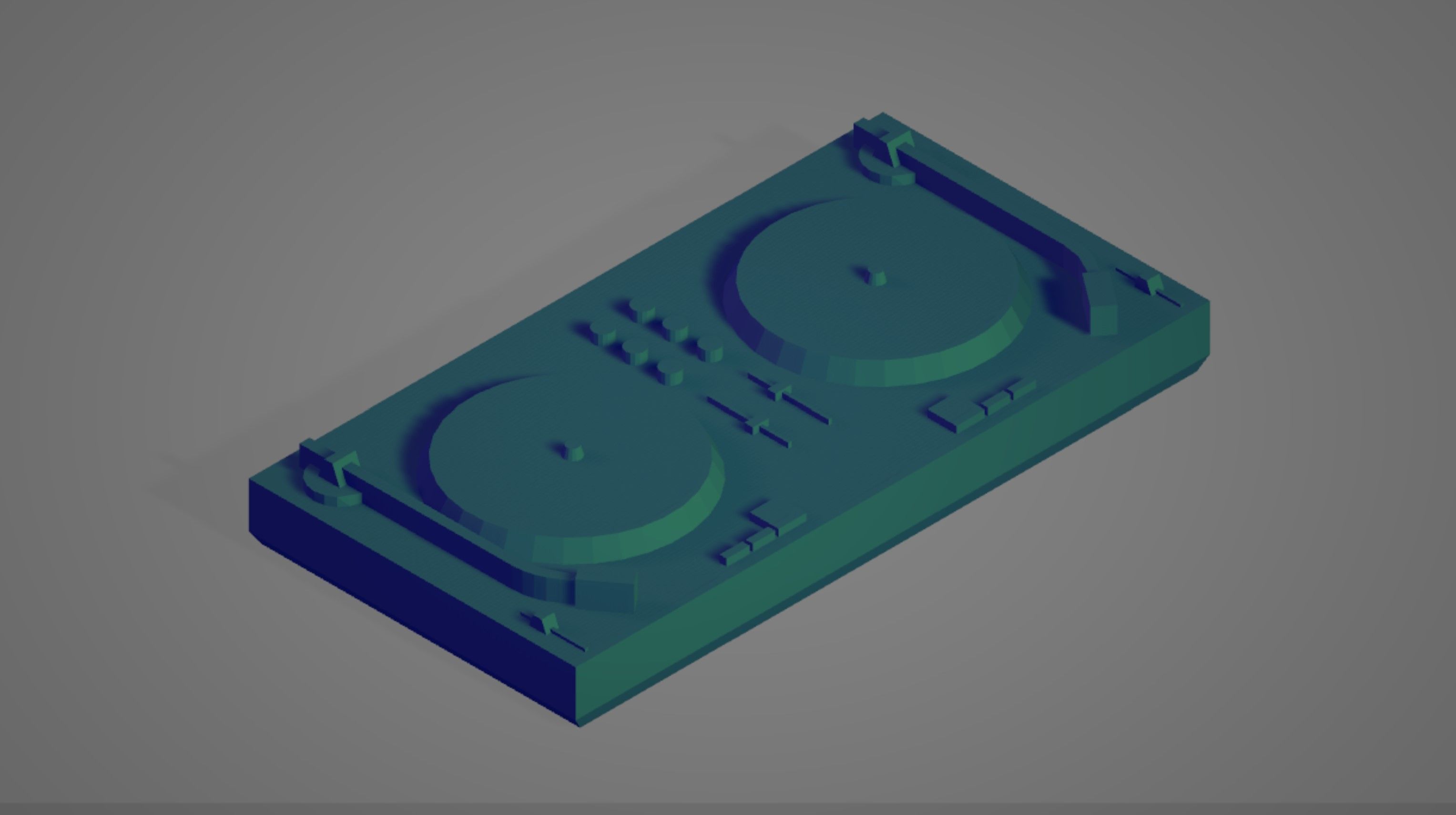 Turntable and DJ Mixer free 3D model 3D printable | CGTrader