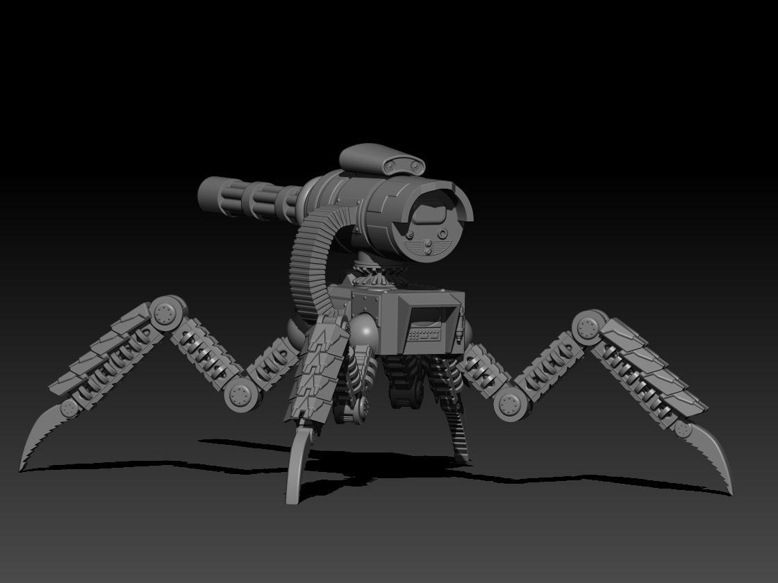 Walking Sentry Turret 3D model | CGTrader