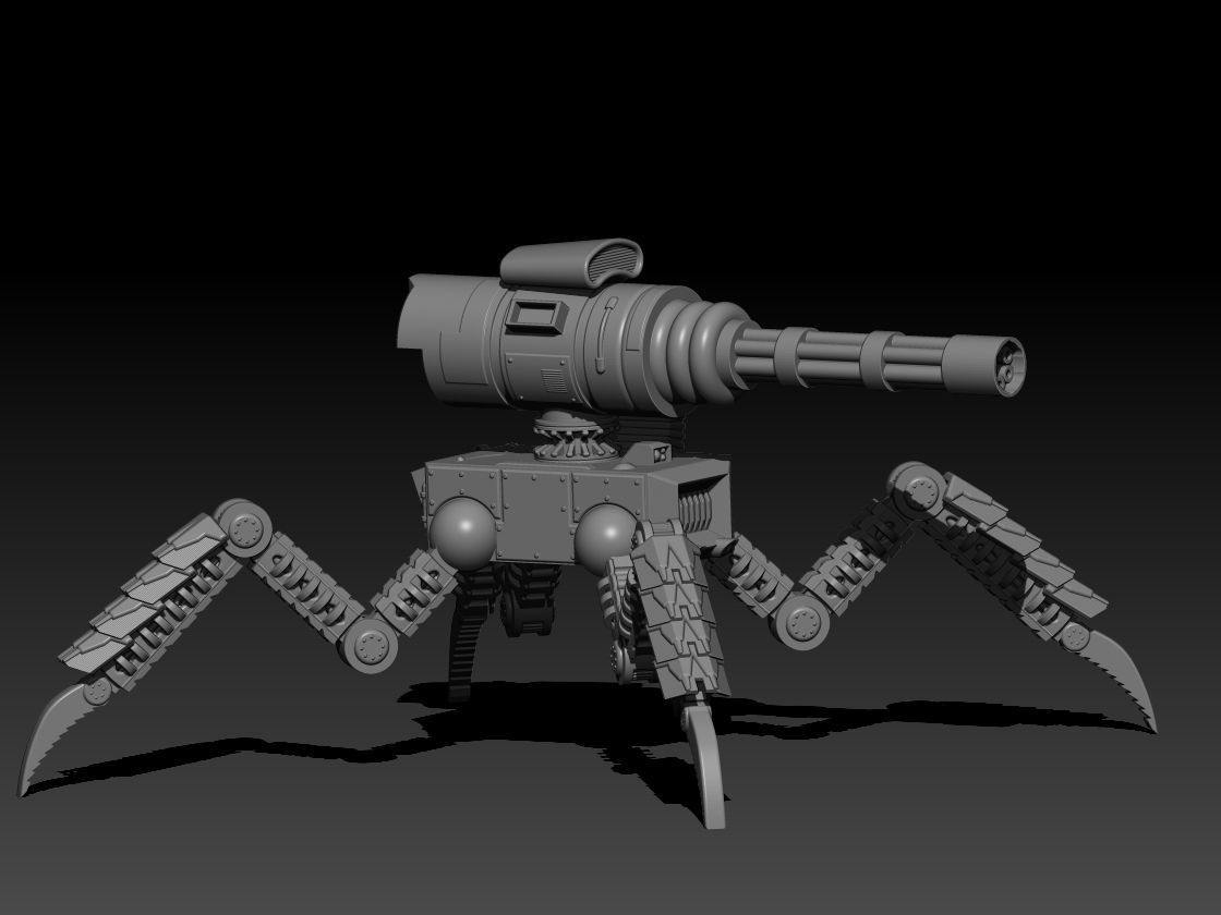 Walking Sentry Turret 3D model | CGTrader