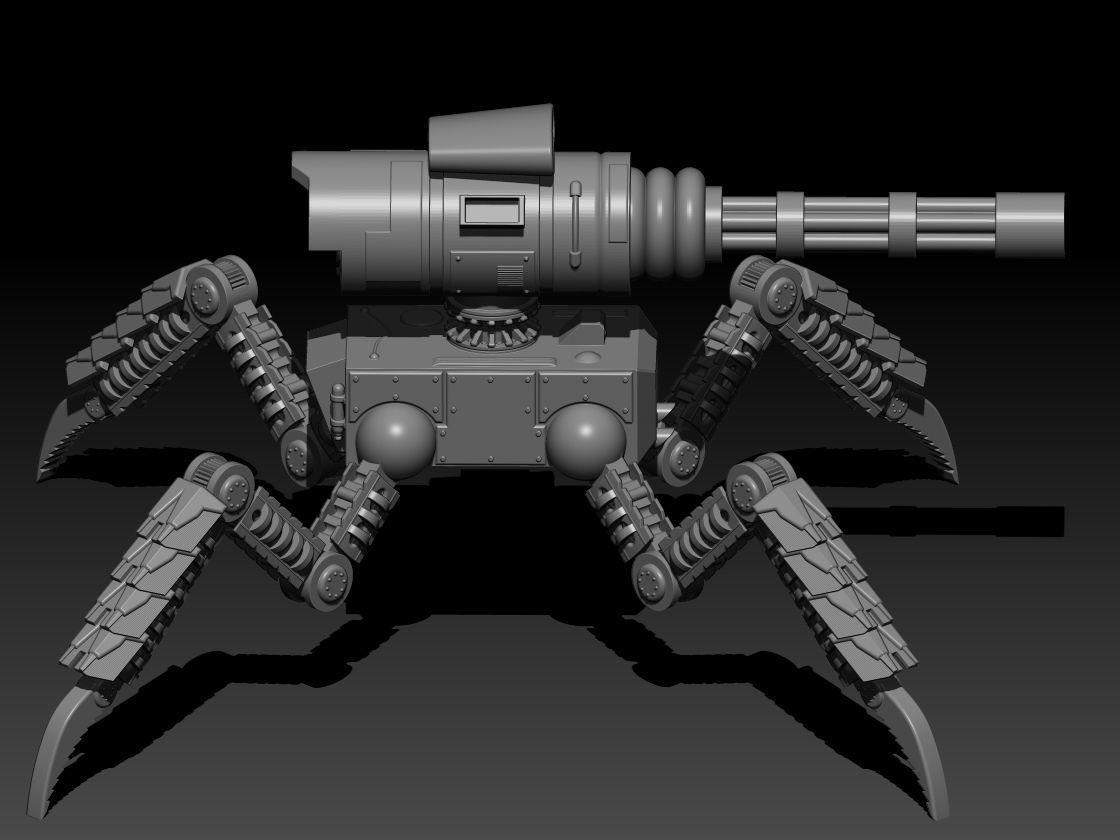 Walking Sentry Turret 3D model | CGTrader