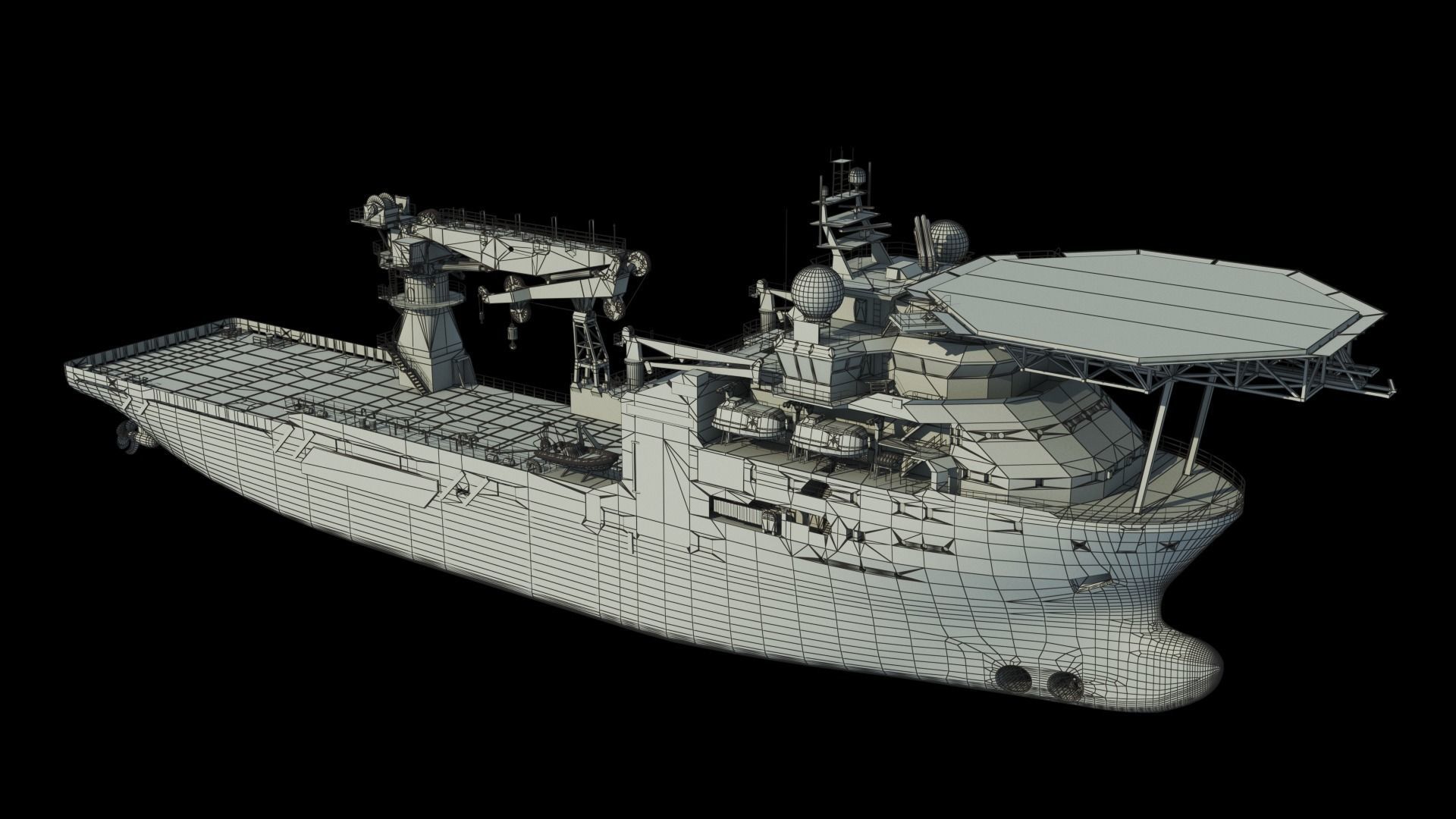Subsea support and construction vessel 3D model | CGTrader