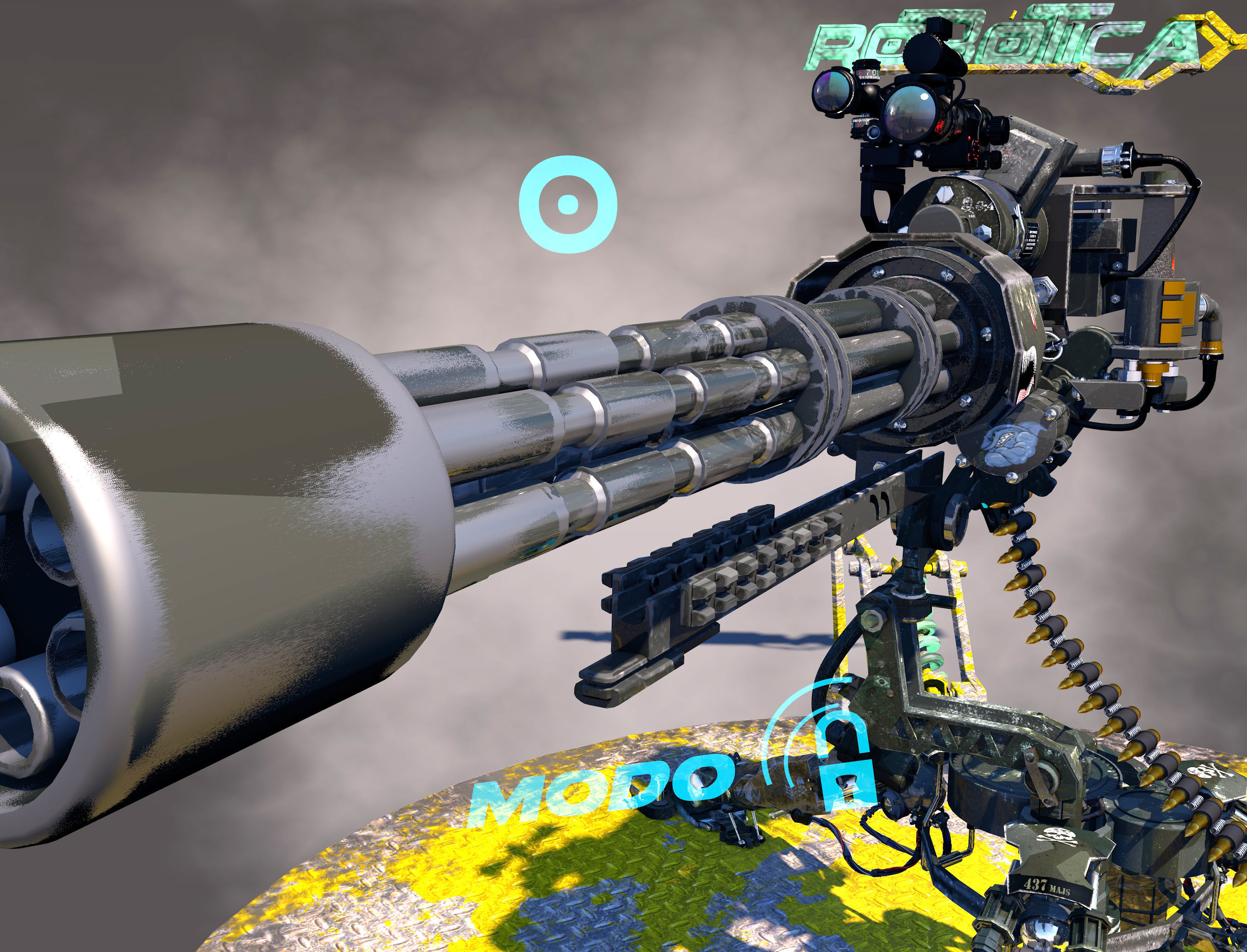 M-134 3D model rigged | CGTrader