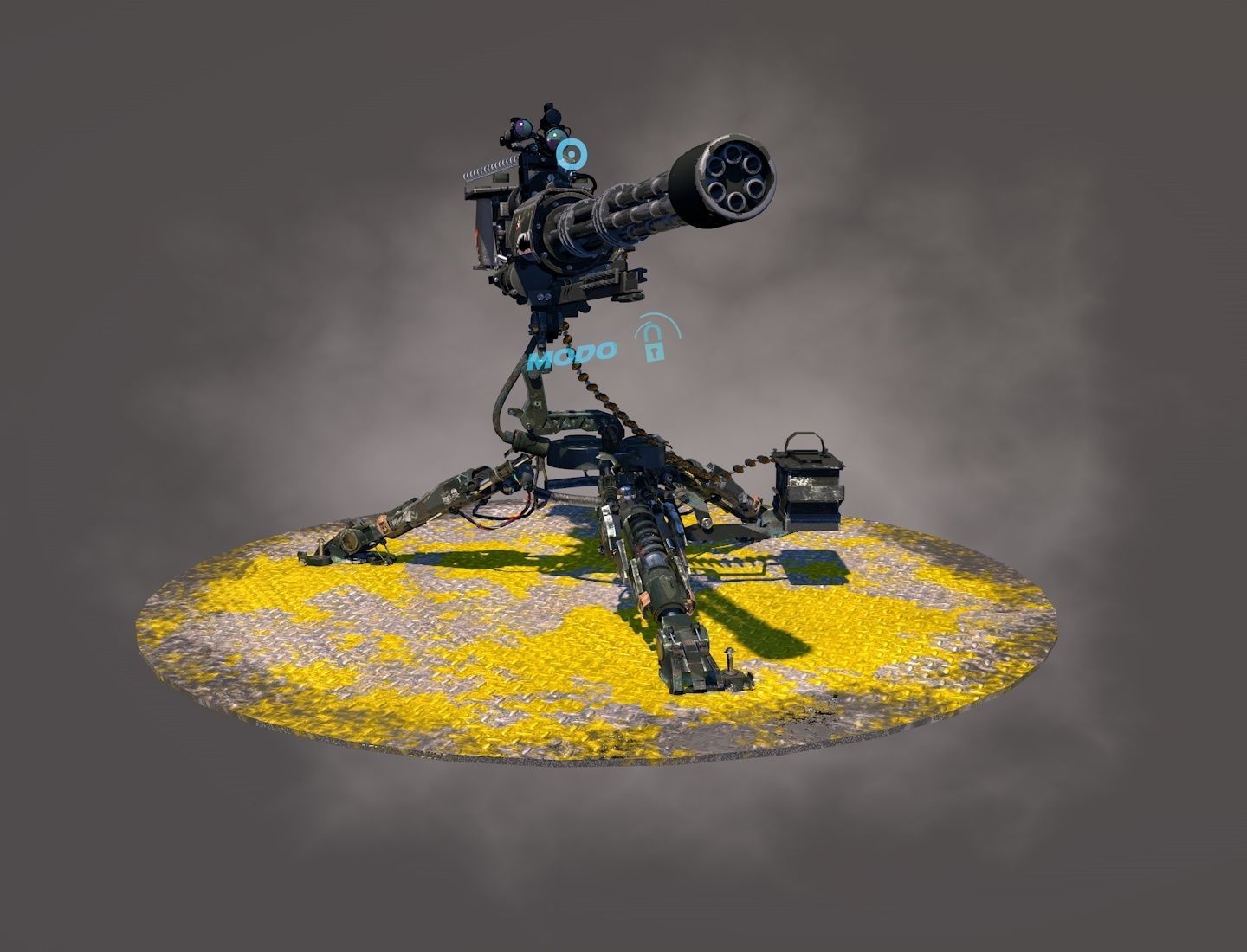 M-134 3D model rigged | CGTrader