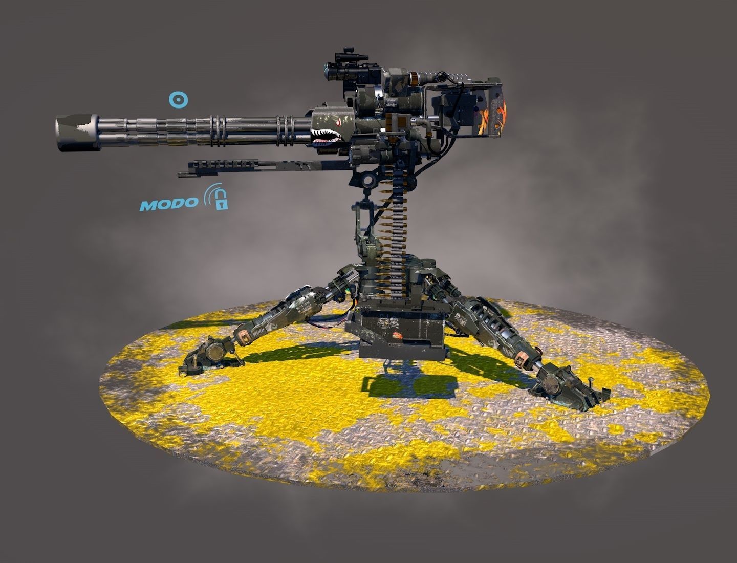 M-134 3D model rigged | CGTrader