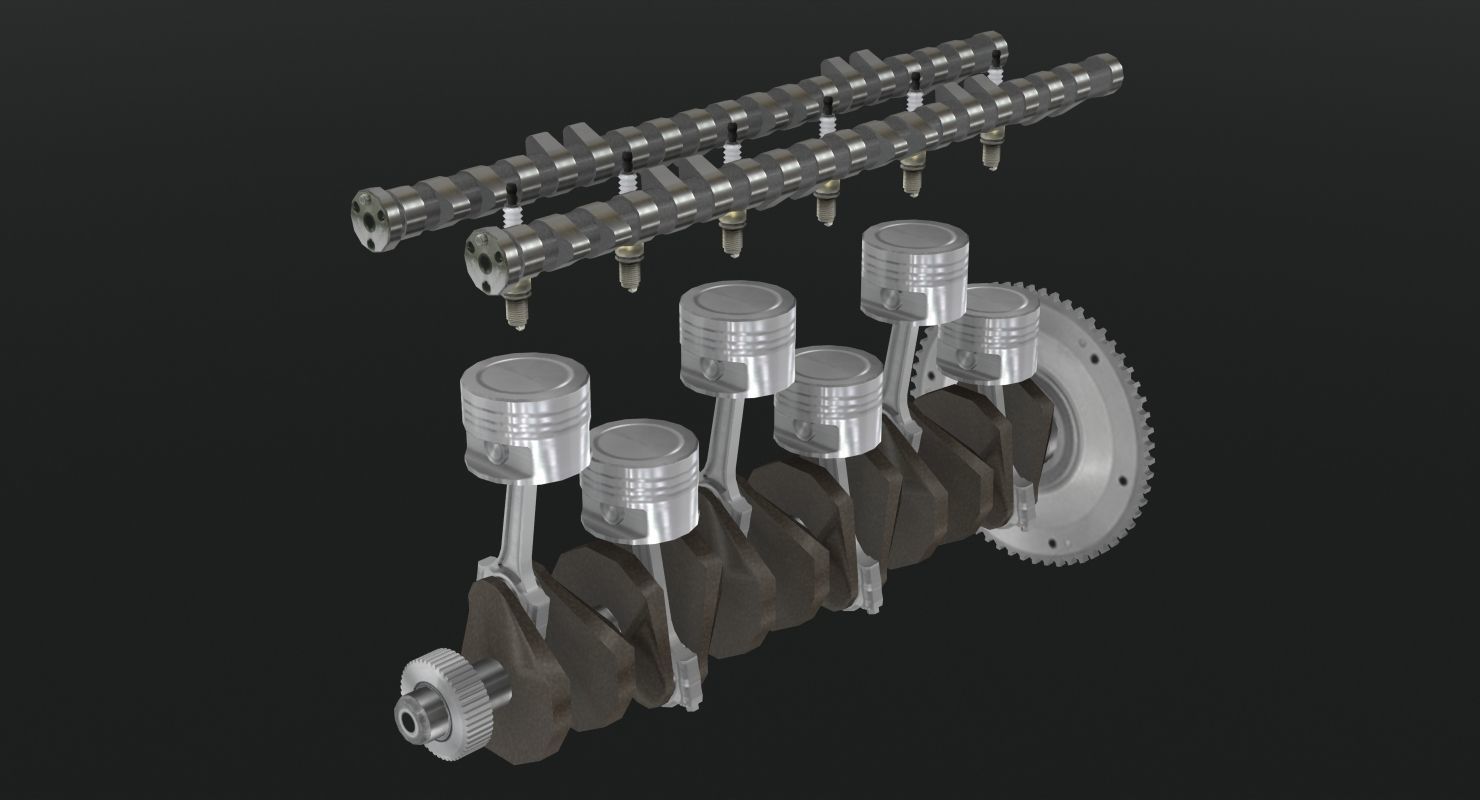 3D model Toyota 2JZ GTE engine VR / AR / low-poly | CGTrader