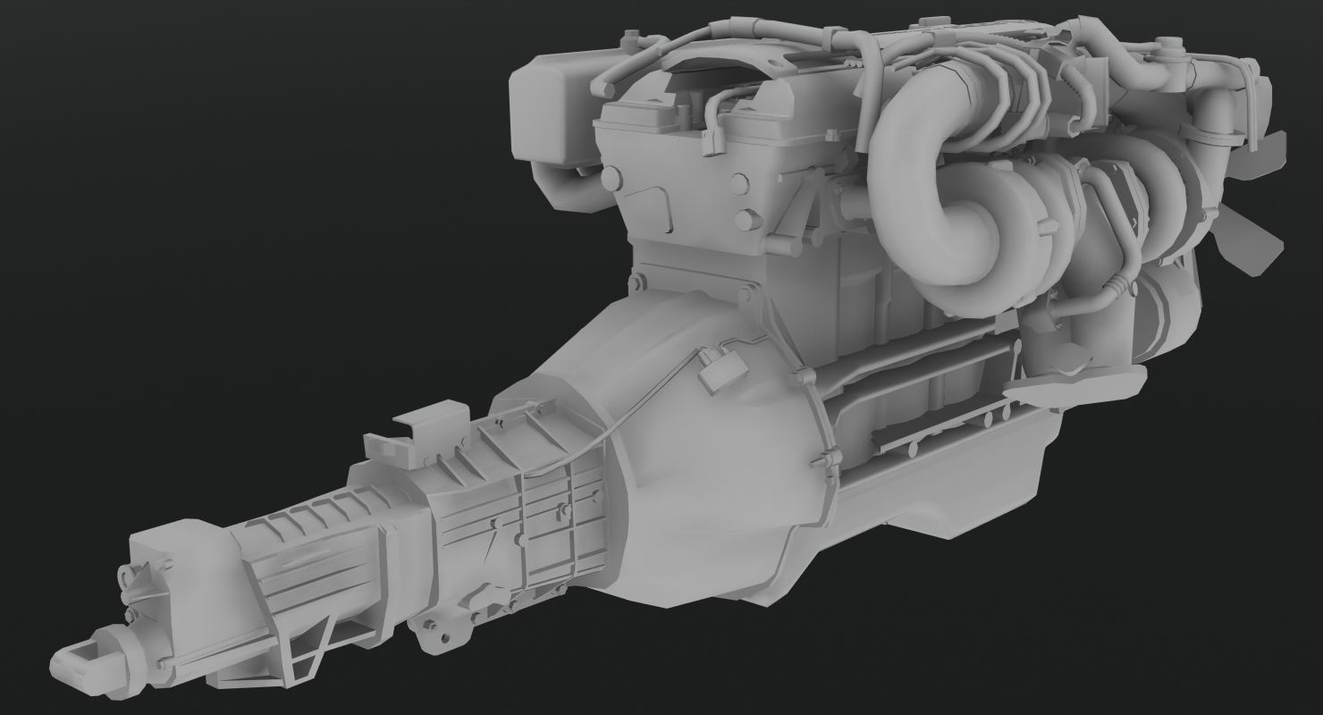 3D model Toyota 2JZ GTE engine VR / AR / low-poly | CGTrader
