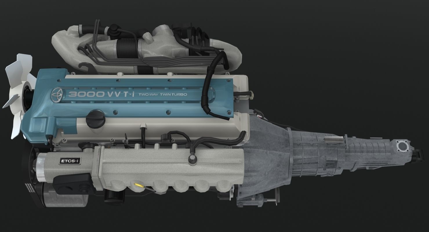 3D model Toyota 2JZ GTE VVTi engine VR / AR / low-poly | CGTrader
