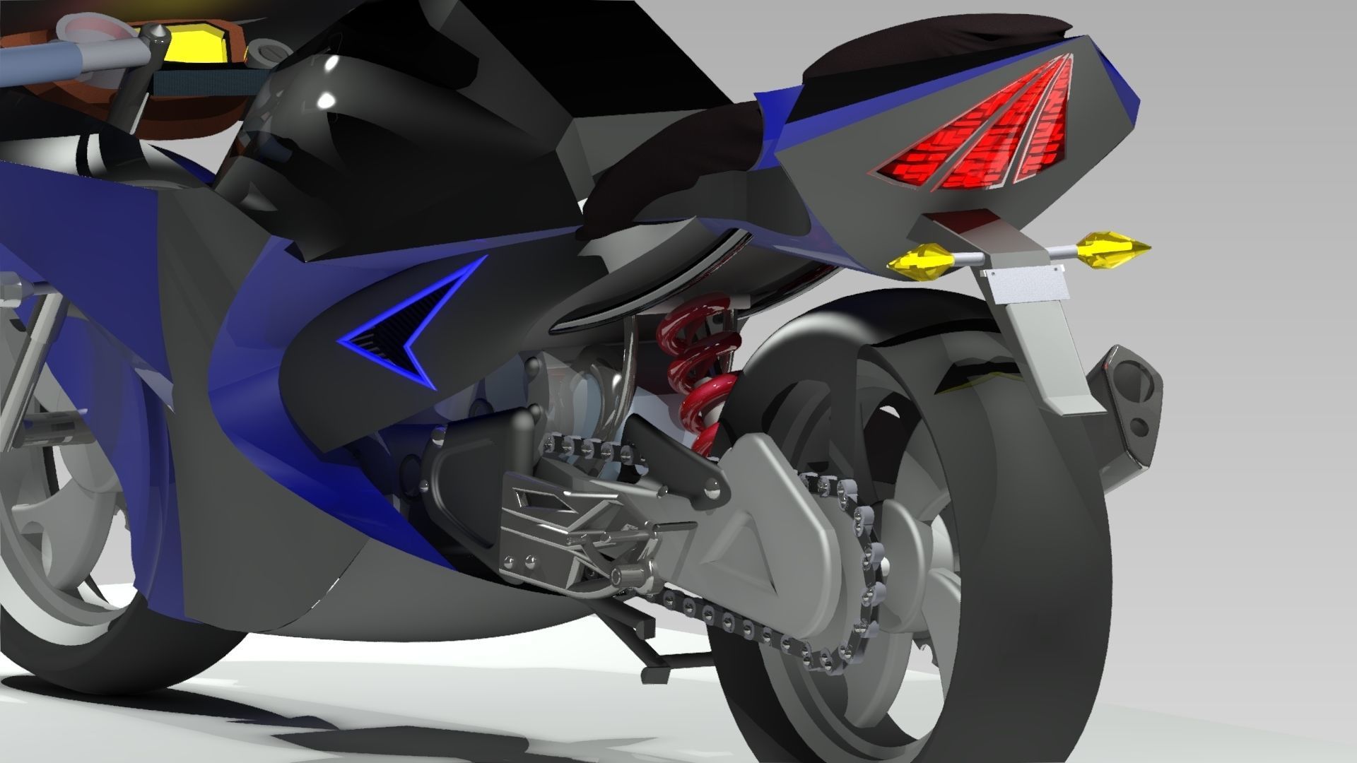 Super Spots Motor bike 3D model rigged | CGTrader
